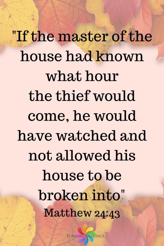 What happens when you pray but don't watch? » Funmi's Musings
